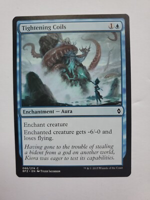 MTG Magic The Gathering Card Tightening Coils Enchantment Aura Blue ...