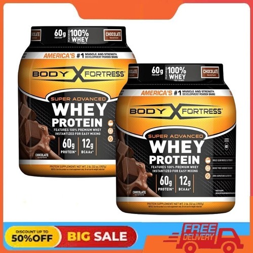 2 PACKS Body Fortress Super Advanced 100% Premium Whey Protein Powder ...