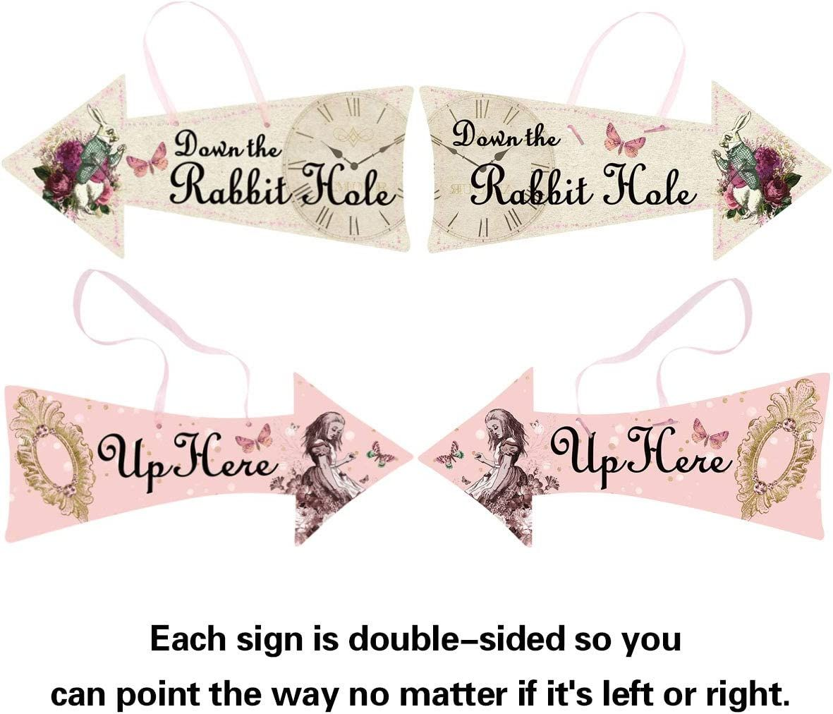 Truly Alice Arrow Hanging Signs Cutouts for Tea Party S)alice ...