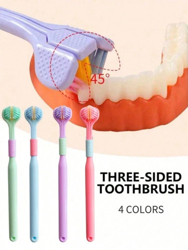 3 Sided Autism Toothbrush Three Bristle Travel Toothbrush Ultra Fine ...