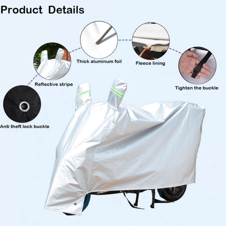 Rainproof Motorcycle Cover Anti-Theft Motorcycle Rainproof Cover | eBay ...