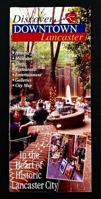 2001 Lancaster Pennsylvania PA Downtown Guide Vintage Travel Brochure ...