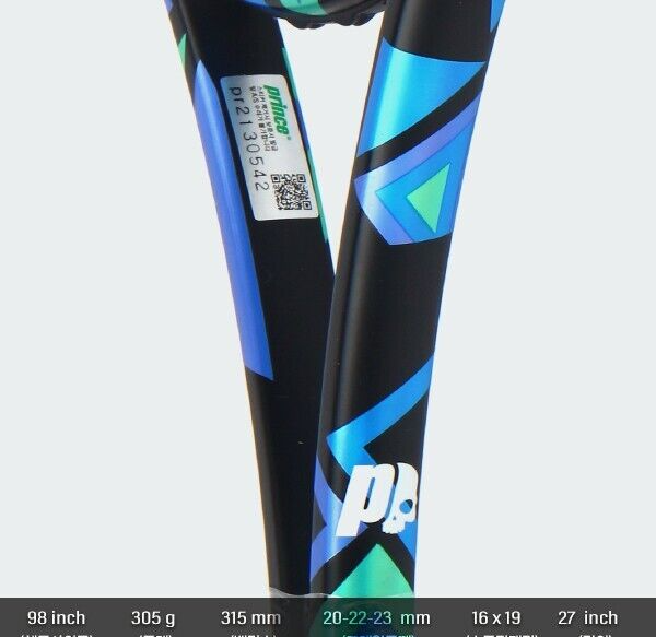 Prince 2025 Hydrogen Neon 98 Tennis Racket Racquet 98sq 305g 16x19 G2 ...