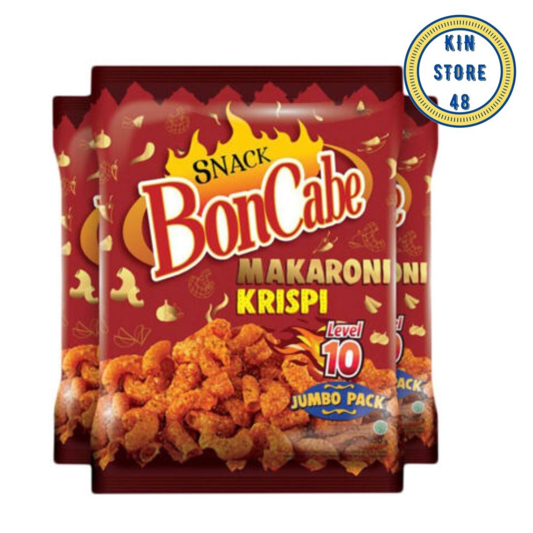 3x BONCABE Super Spicy Crispy Macaroni Krispy Makaroni Snack Level 10 ...