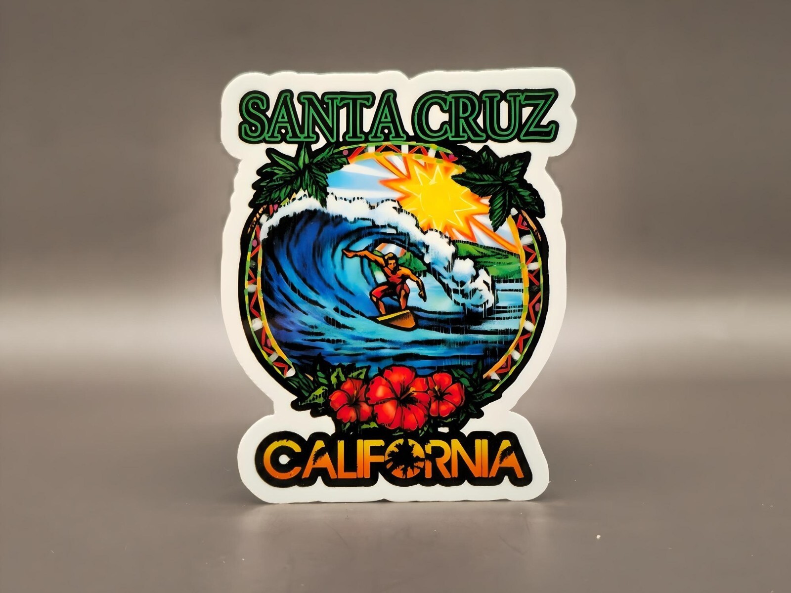 Santa Cruz Inspired Stickers Skateboard Surf Wave Beach California ...