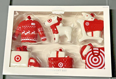 CERAMIC TARGET BULLSEYE CHRISTMAS TREE ORNAMENT SET | eBay