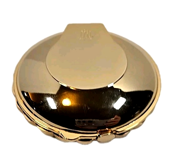 Partylite Clam Shell Tealight Candle Holder Gold Tone Travel Compact ...