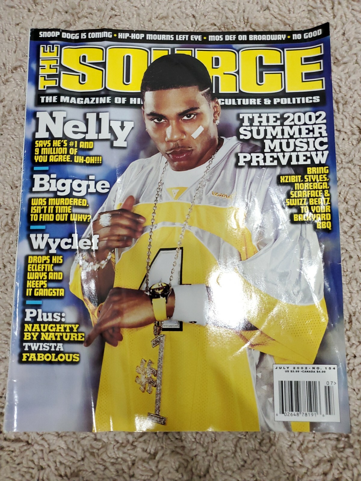 The Source Magazine July 2002 #154 Nelly Biggie Wyclef Naughty By ...