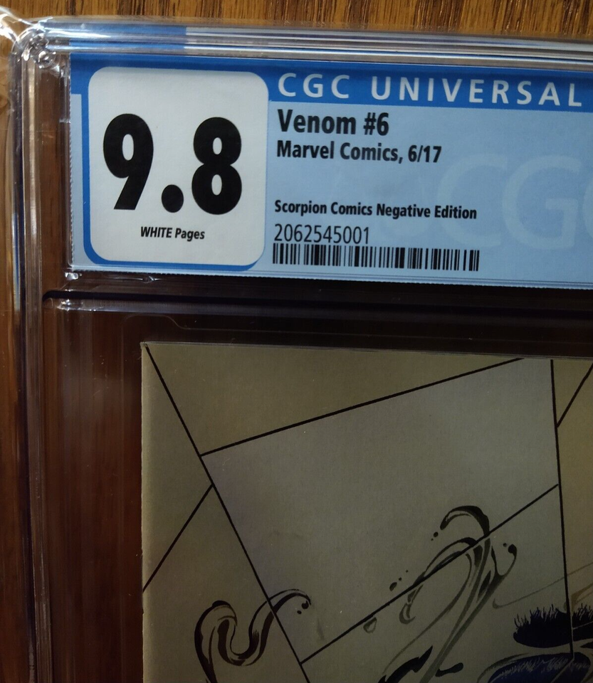 Venom #6, CUSTOM CGC LABEL! , 6/17 "Scorpion Comics Negative Virgin ...