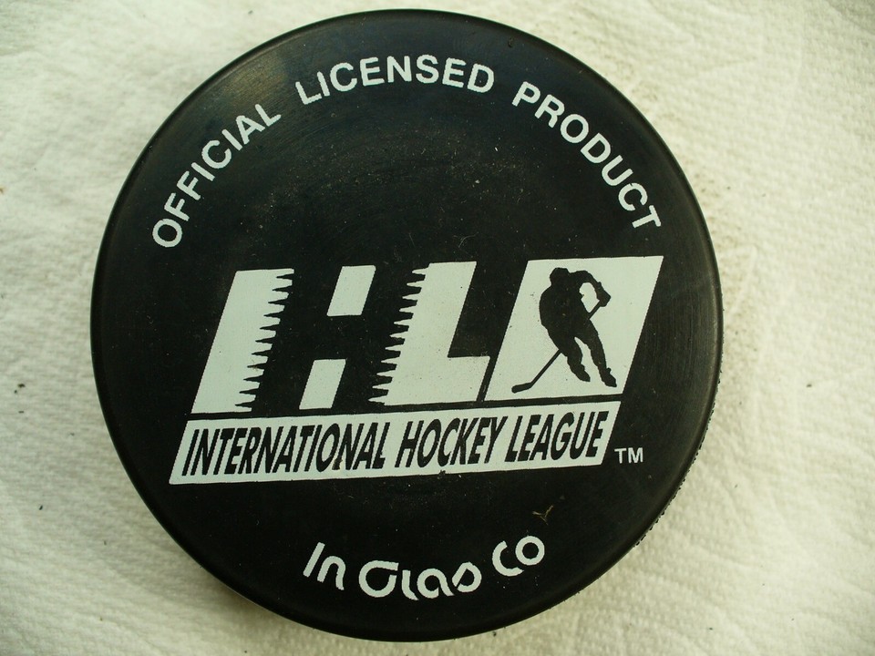 IHL Indianapolis Ice Lg Logo Inglasco Souvenir League Hockey Puck ...