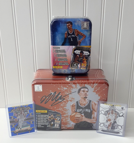 SPURS WEMBY BUNDLE One 2024 Panini lunch box Tin 1 small tin plus 2 ...