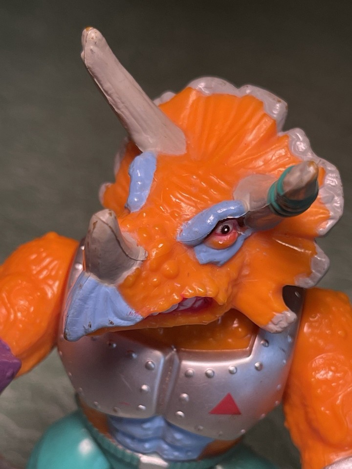 Vintage Teenage Mutant Ninja Turtles Triceraton 1990 Playmates Dinosaur ...