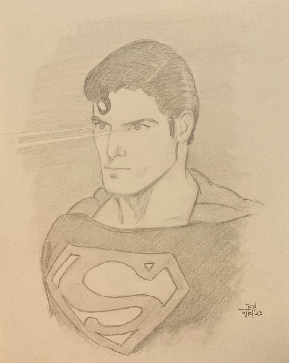 Superman Pencil Drawing