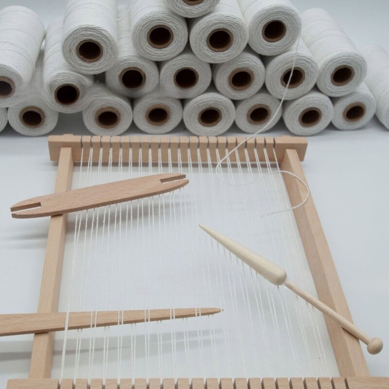 Thread Rugs Yarn Lap Warps Thread with Shuttle Rod for Cotton Weaving ...