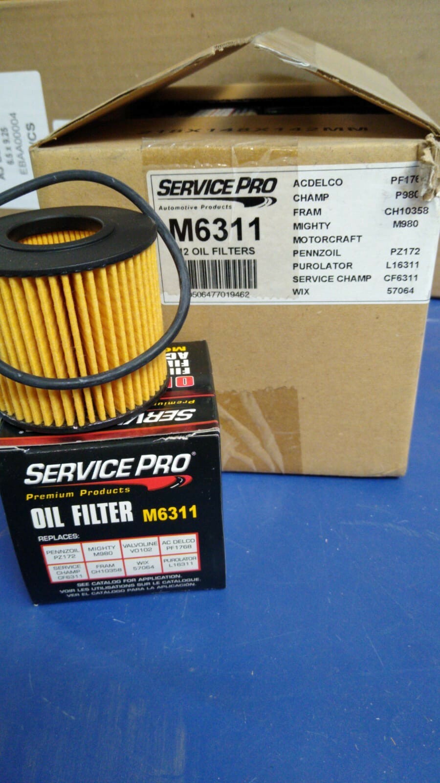 .12 x Service Pro Engine Oil Filter M6311 with oring TWELVE PACK | eBay