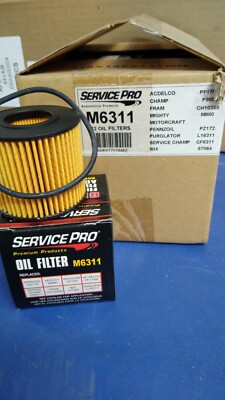 .12 x Service Pro Engine Oil Filter M6311 with oring TWELVE PACK | eBay