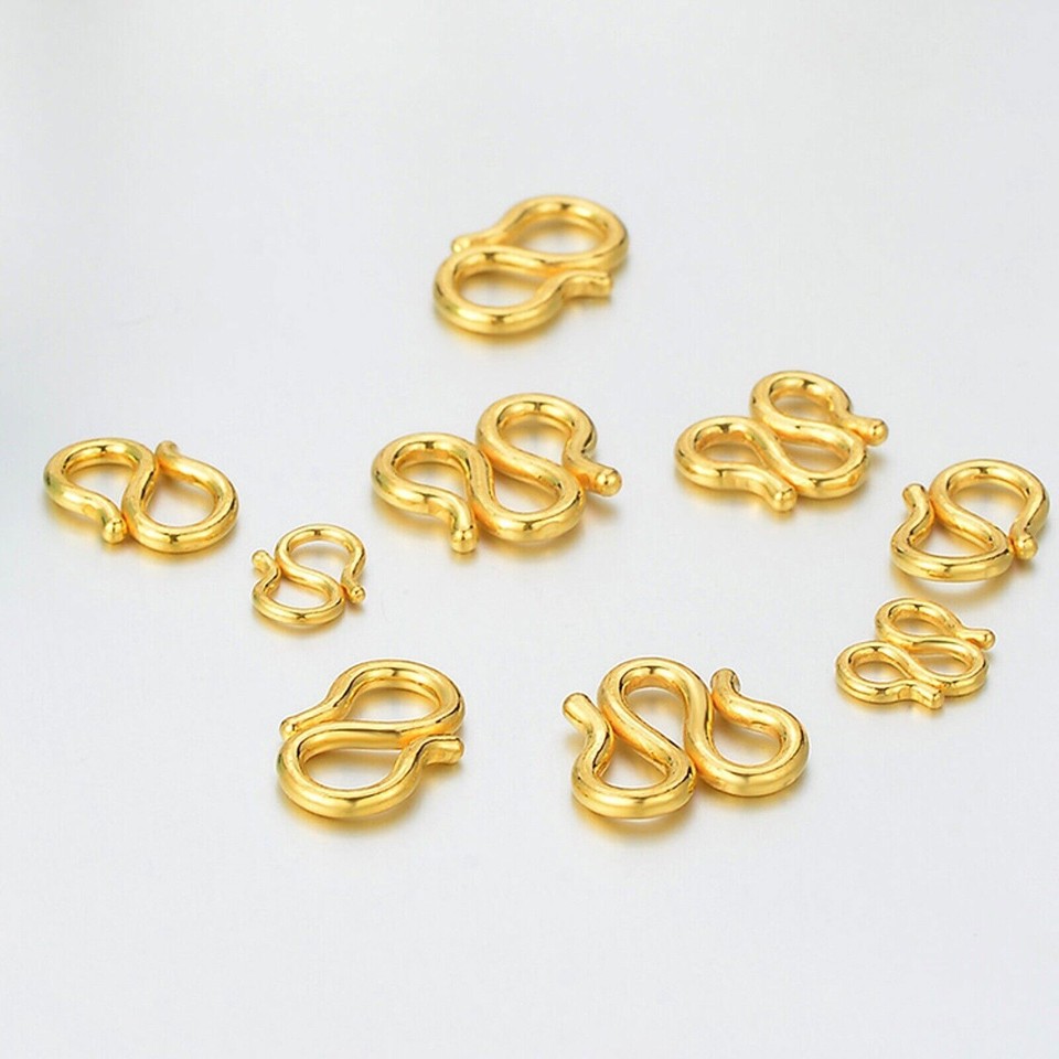 Pure 24K Yellow Gold M / S Clasp - Jewelry Findings - For Bracelet or ...