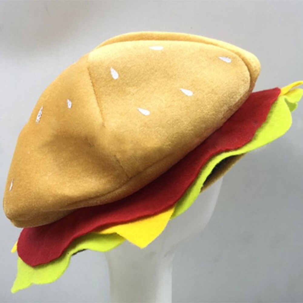 Costume Fancy Hat Funny Fast Food Food Beret Creative Hamburger Hat ...