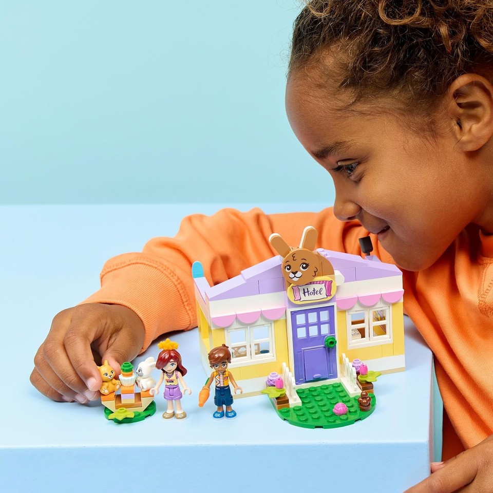 LEGO Friends Heartlake City Bunny Hotel - House Toy w/ 2 Mini Dolls, 2 ...