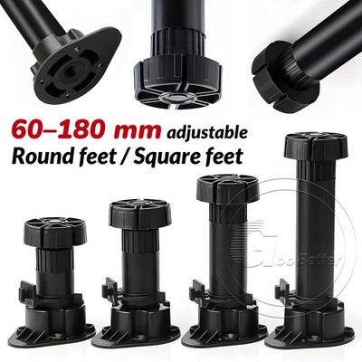 Plinth Feet Kitchen Cabinet / Carcase Unit Base Legs Plastic Adjustable ...