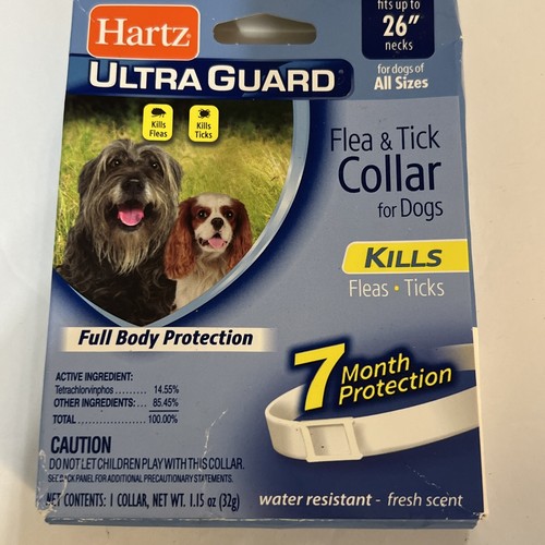 Hartz Ultra Guard Flea & Tick Collar Dogs Fits Up To 26" Necks 7 MO Protection | eBay