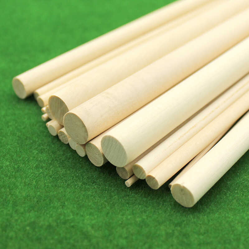 Ø 20mm Round Wooden Dowel Rod Bar Pine Wood DIY Craft Sticks 100/200 ...
