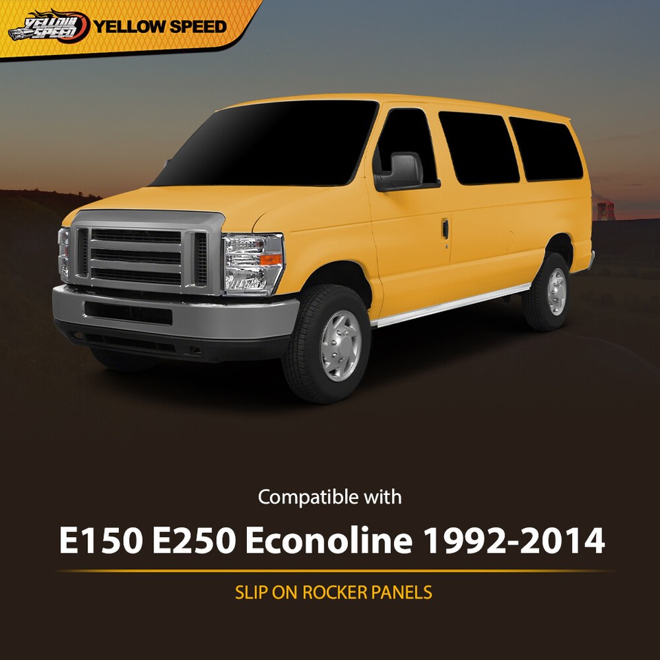 Slip On Rocker Panels Fit For Ford E150 E250 Econoline Van 1992-2016 ...
