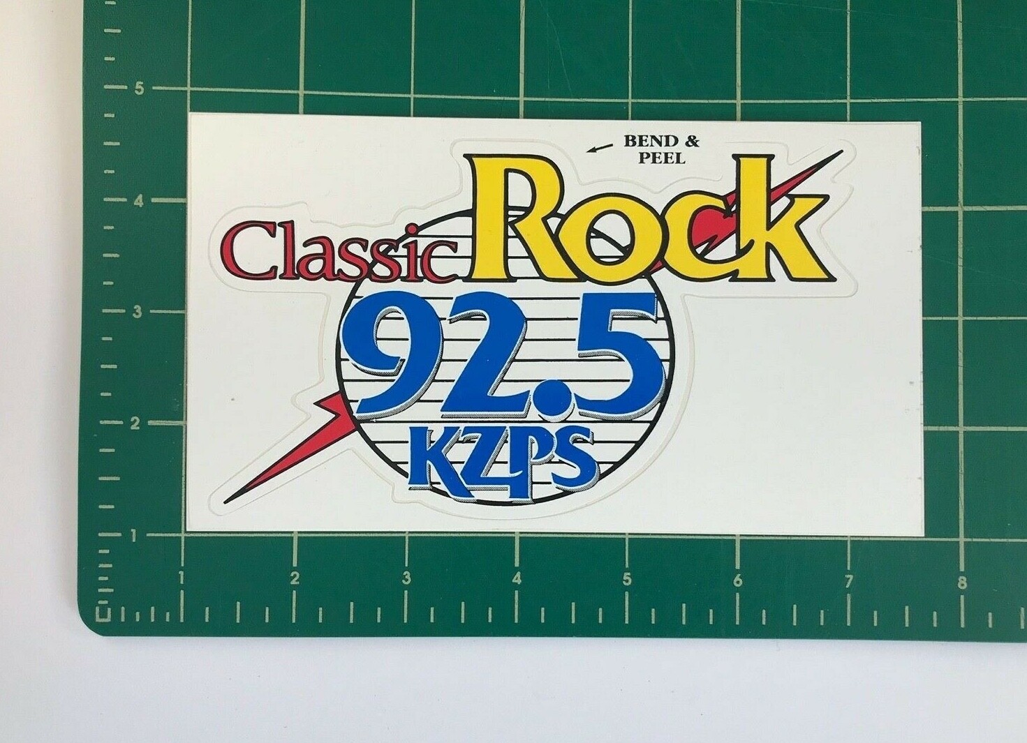 Vtg '80s KZPS 92.5 Classic Rock Radio Bumper Sticker | eBay