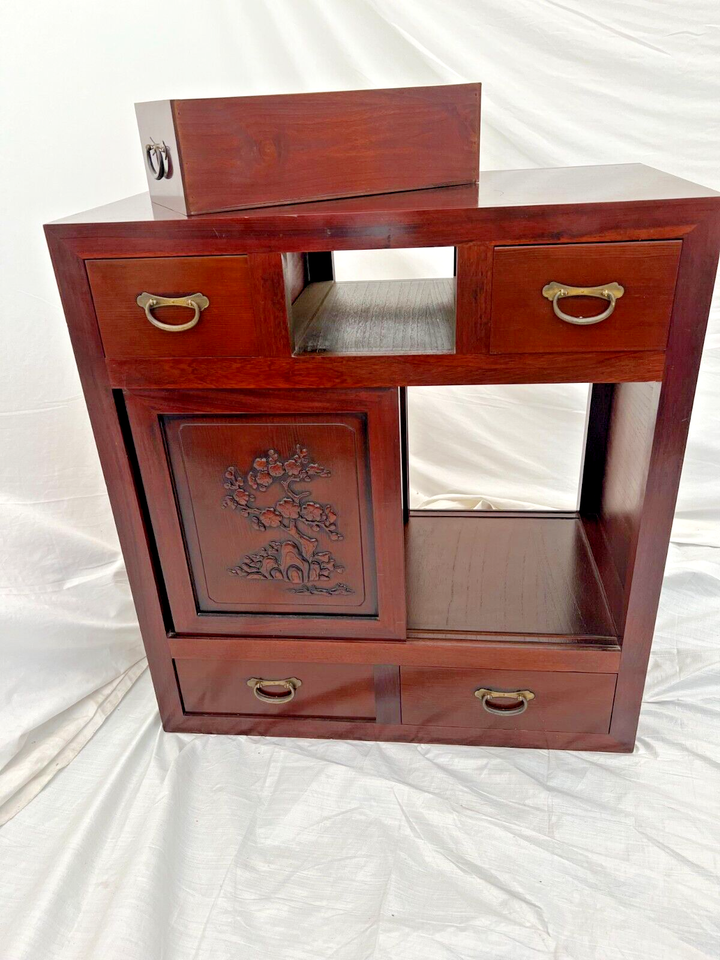 Japanese Tansu Style Chest cabinet Five Pass Through drawers Sliding ...
