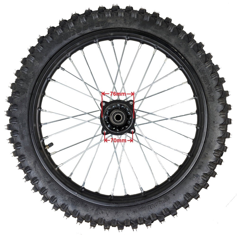 70/100-17 17" Front Wheel Rim Tire F 110cc-150cc TaoTao DB27 Apollo ...