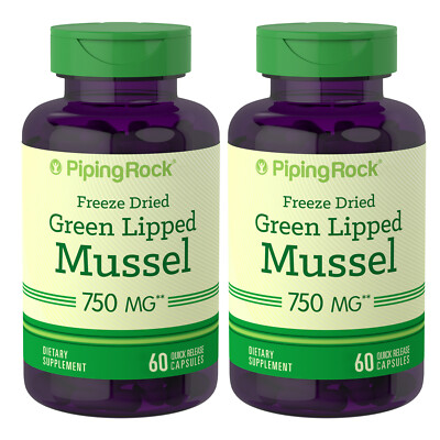 New Zealand Green Lipped Mussel 750mg 2X60 or 1x120 Caps (Perna ...