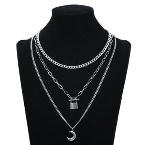 Stainless Steel Aesthetic Chain Around The Neck Choker Pendant Necklace ...