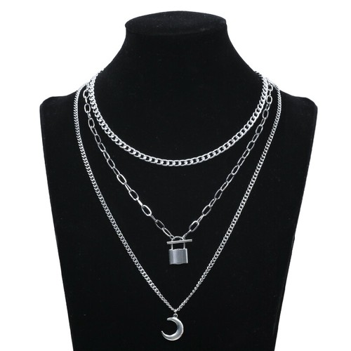 Stainless Steel Aesthetic Chain Around The Neck Choker Pendant Necklace ...