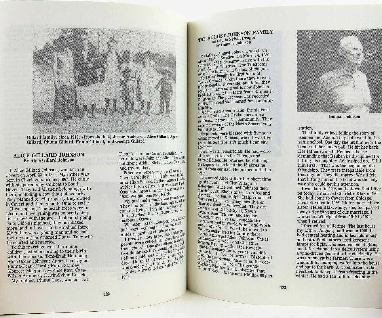 North Berrien MI Pioneer Families Family Stories Glimpses Of The Past ...