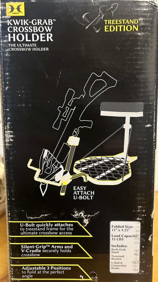 Hawk Kwik-Grab Crossbow Stand for Ground or Treestand Holder Cradle | eBay