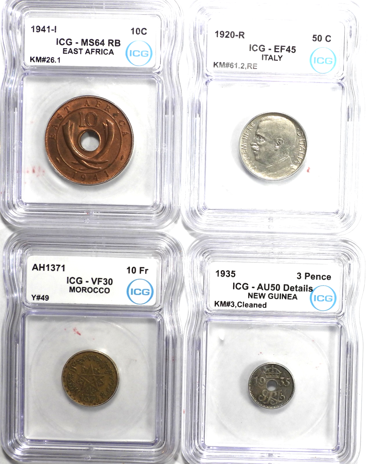 Collectors Lot of Four Certified World coins certified by ICG (256) | eBay