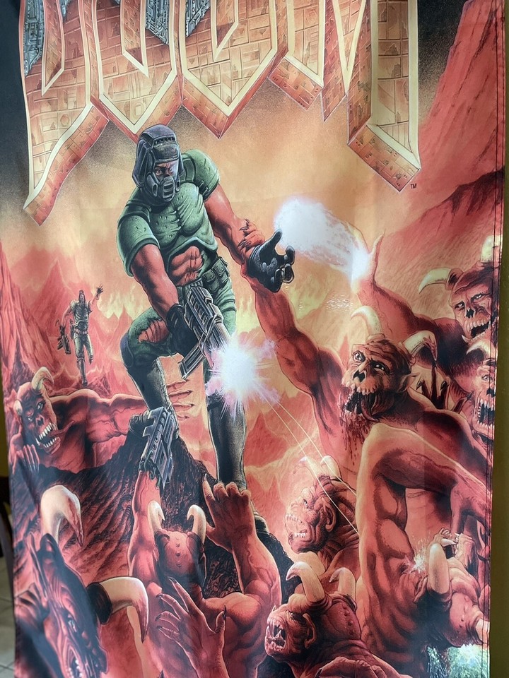 Doom 5ft Flag PC 1993 id Software Banner Poster | eBay