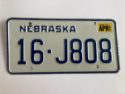 1987 Nebraska License Plate County #16 Nice Condition | eBay