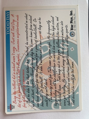 1992 Star Pics #83 Todd Day | eBay