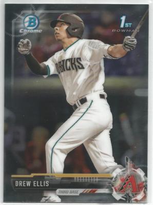 Drew Ellis Arizona Diamondbacks 2017 1st Bowman Chrome Draft Baseball ...