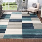 Clifton Geometric Patchwork Bedroom Living Room Area Rugs Or Door Mat ...