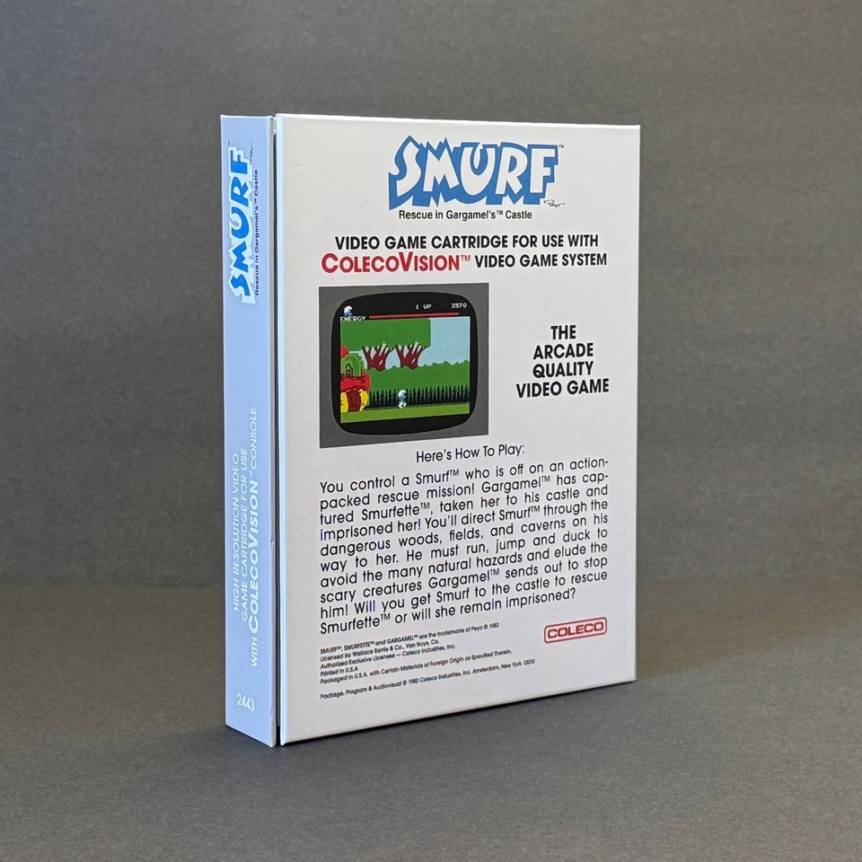 ColecoVision SMURF repro box - sturdy high quality boxes with foam tray ...