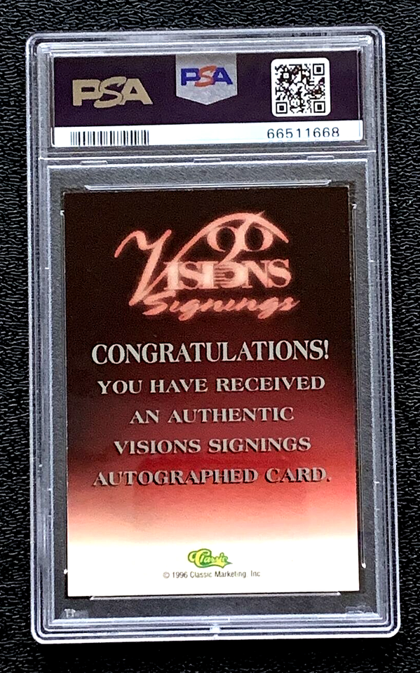 AUTO PSA 8 NM-MT 1996 ALONZO MOURNING VISIONS SIGNINGS AUTOGRAPH ...