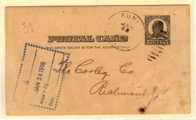 SCOTT # UX 19 McKinley Black One Cent Used/Cancelled Postal Card | eBay