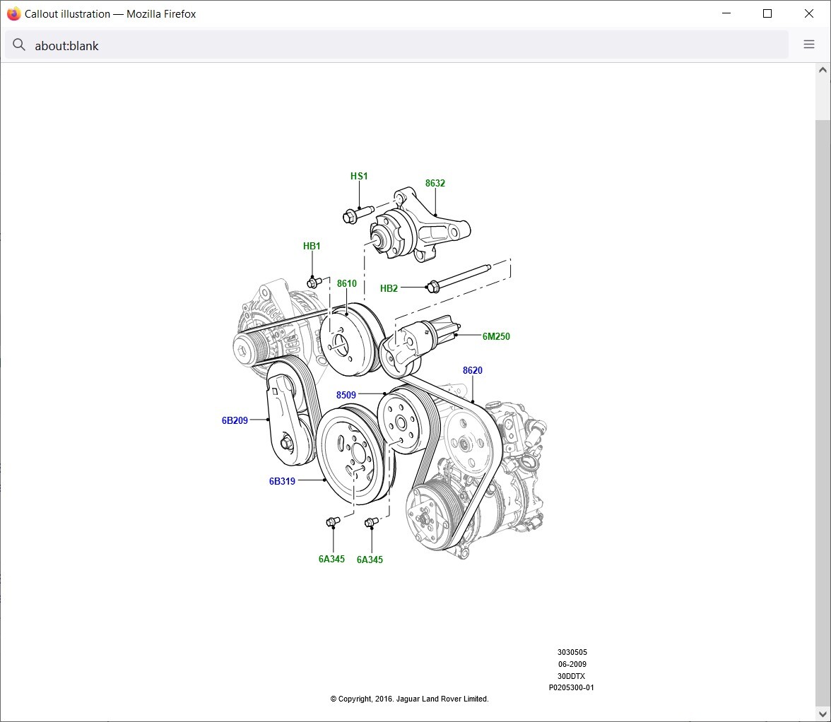 GENUINE LAND ROVER DRIVE BELT TENSIONER LR4 RANGE ROVER SPORT DISCOVERY ...