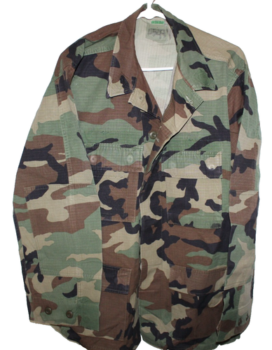 Army Woodland Camo BDU Shirt Hot Weather Medium Regular Coat USGI Hunting | eBay