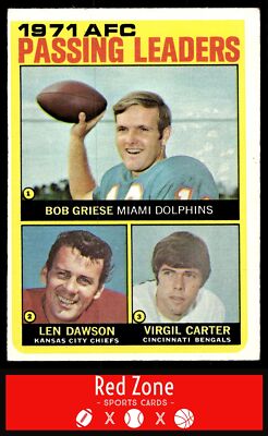 1972 Topps - #3 AFC Passing Leaders (Griese / Dawson / Carter) EX+ NM ...