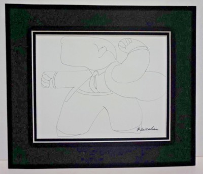 Vintage Phillip Callahan Abstract Figurative Ink Drawing of an Awesome ...