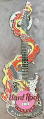Hard Rock Cafe SHANGHAI 2001 Millennium GUITAR PIN Gold - HRC Catalog ...