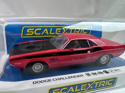 1/32 SLOT CAR SCALEXTRIC DODGE CHALLENGER RED & BLACK | eBay